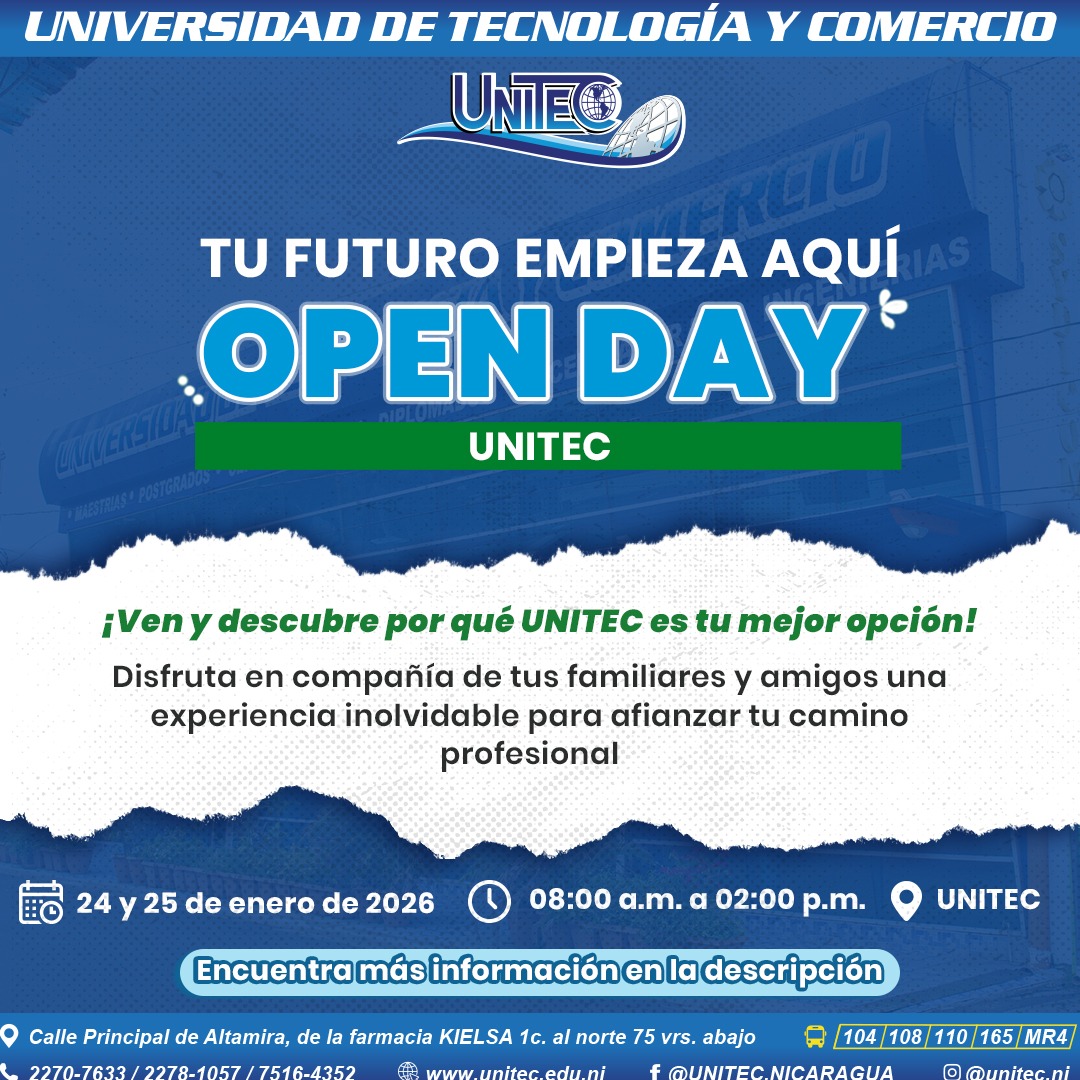 Únete a nosotros en el Open Day de UNITEC - UNITEC